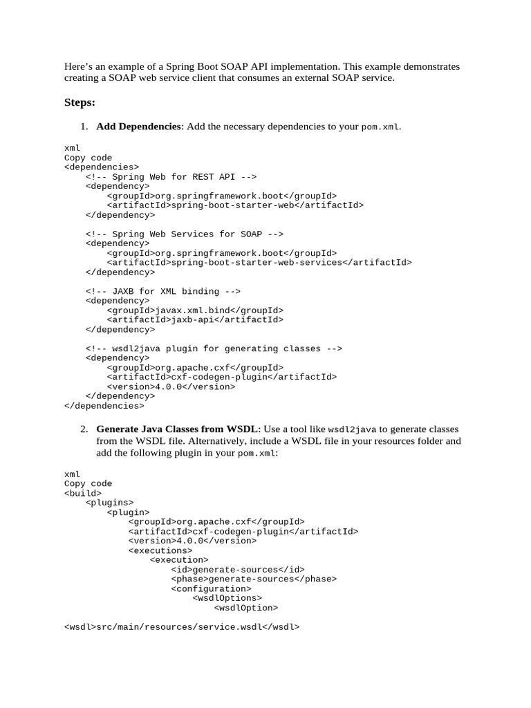 soap spring boot | PDF | Systems Architecture | Computing Platforms soap spring boot | PDF | Systems Architecture | Computing Platforms