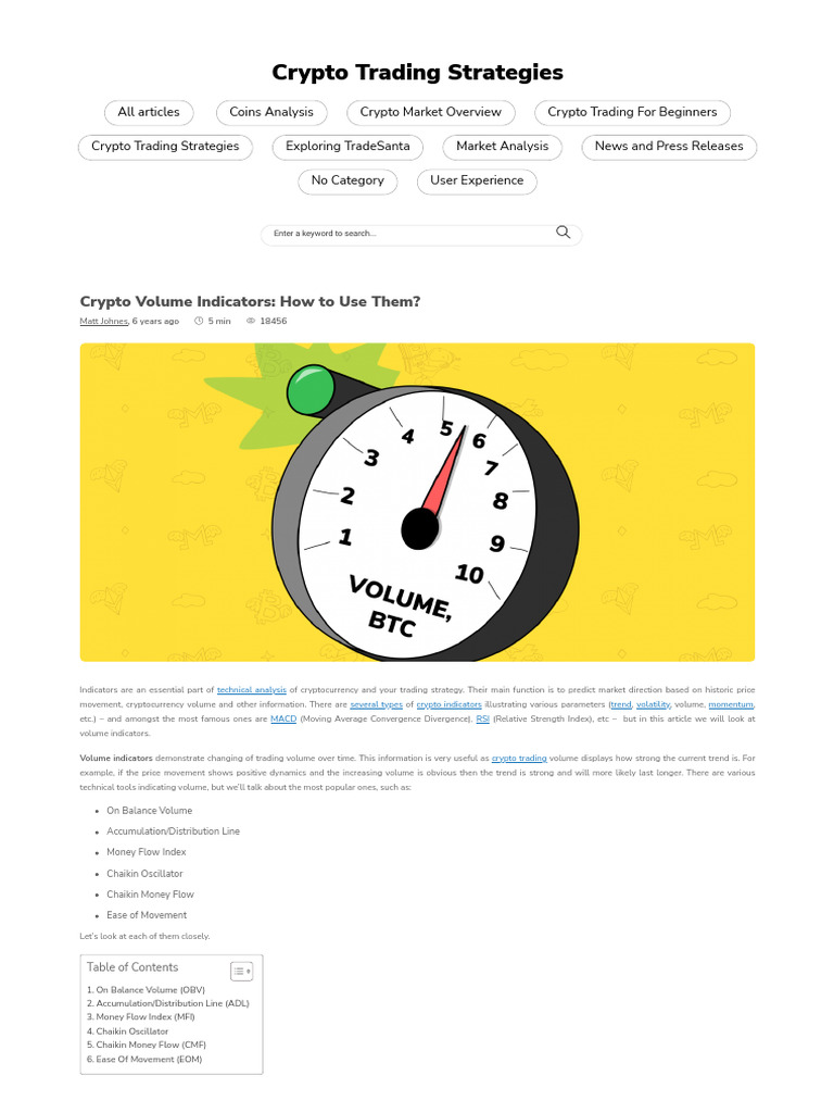 Crypto Volume Indicators - Analyze Buy - Sell Signals 2024 | PDF ...