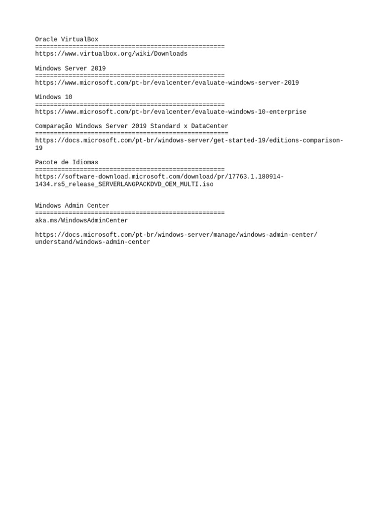 Links Do Cur So Windows Server 2019 | PDF