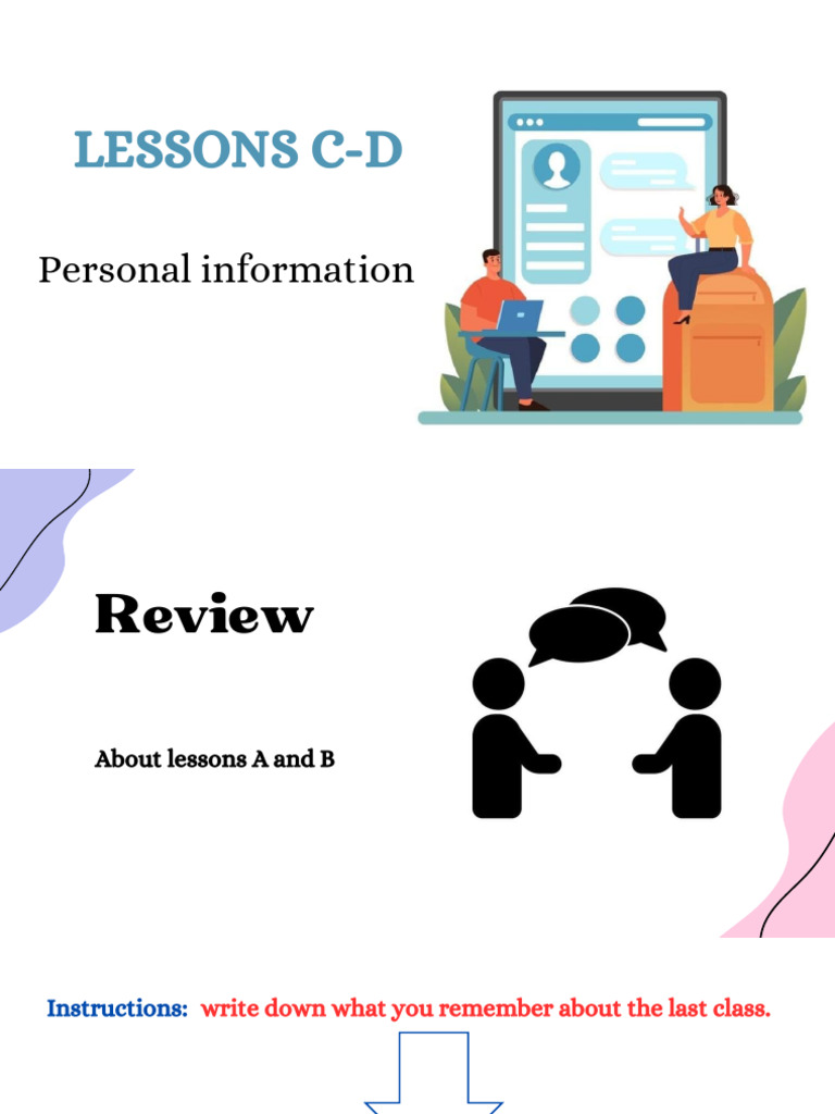 Week 1 Class, Lesson C-D | PDF