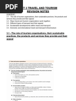Travel and Tourism Unit 1 Notes From Book | PDF | Tourism | Goods