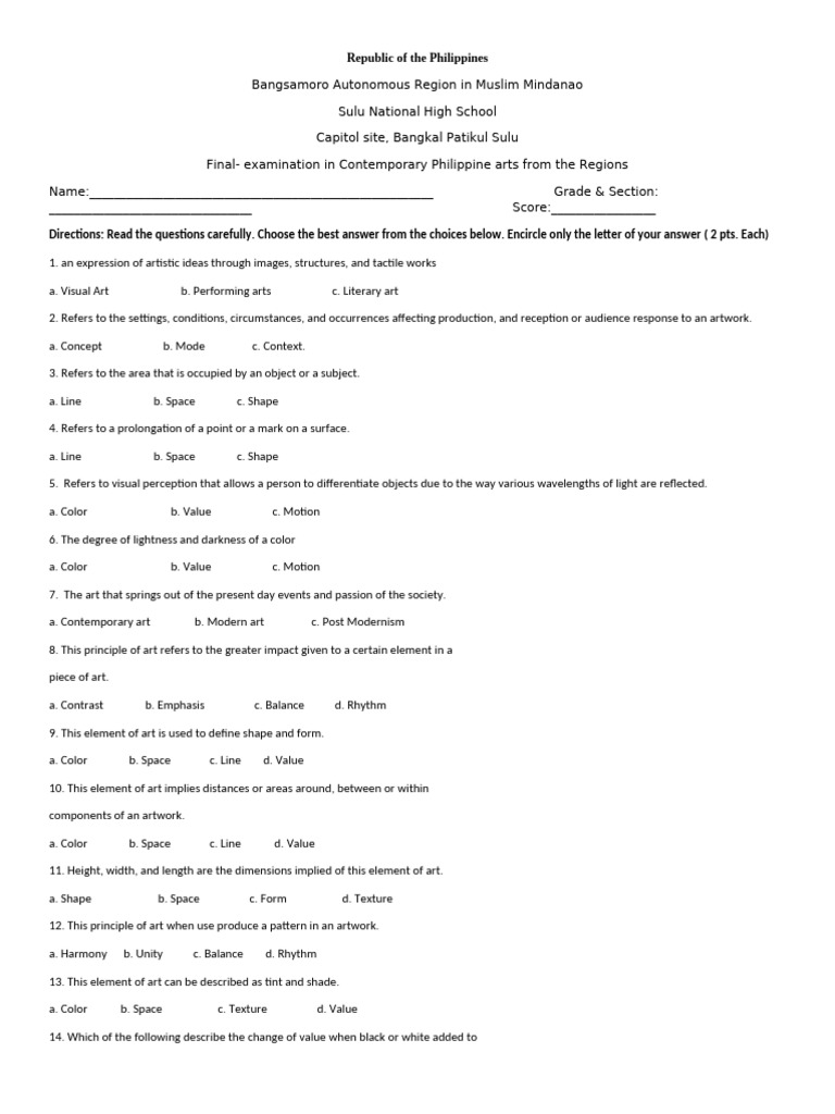 final cpar | PDF | Color | Composition (Visual Arts)