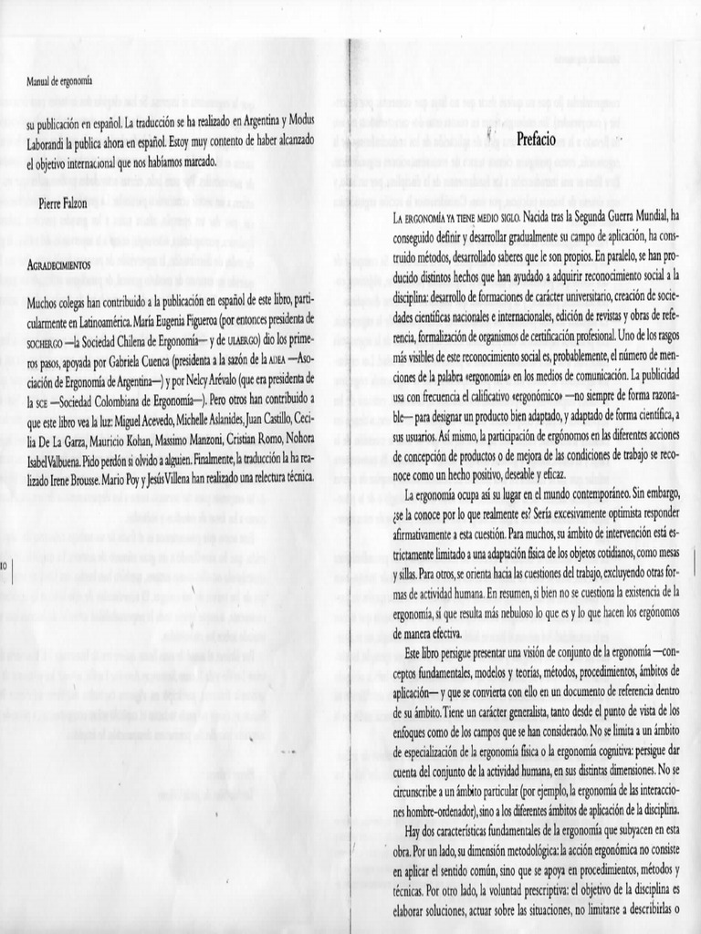Pierre Falzon - Manual de Ergonomia (Capitulo 1) | PDF | Factores ...
