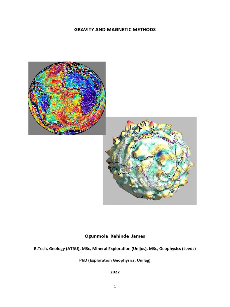 Gravity and Magnetic Methods - 2022 | PDF | Magnetism | Applied And ...