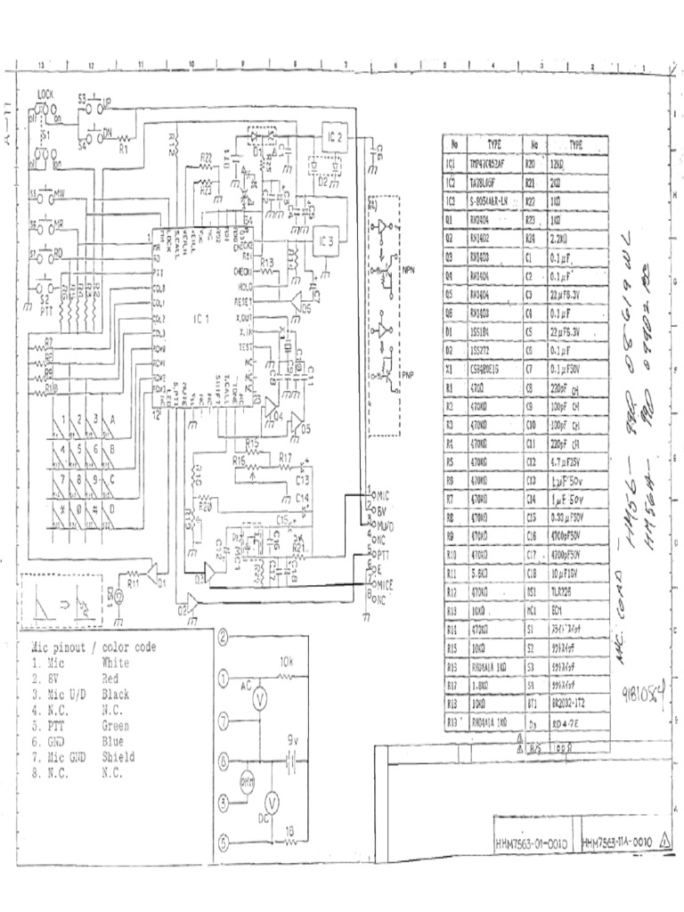 Icom Hm56-56a Schematic | PDF