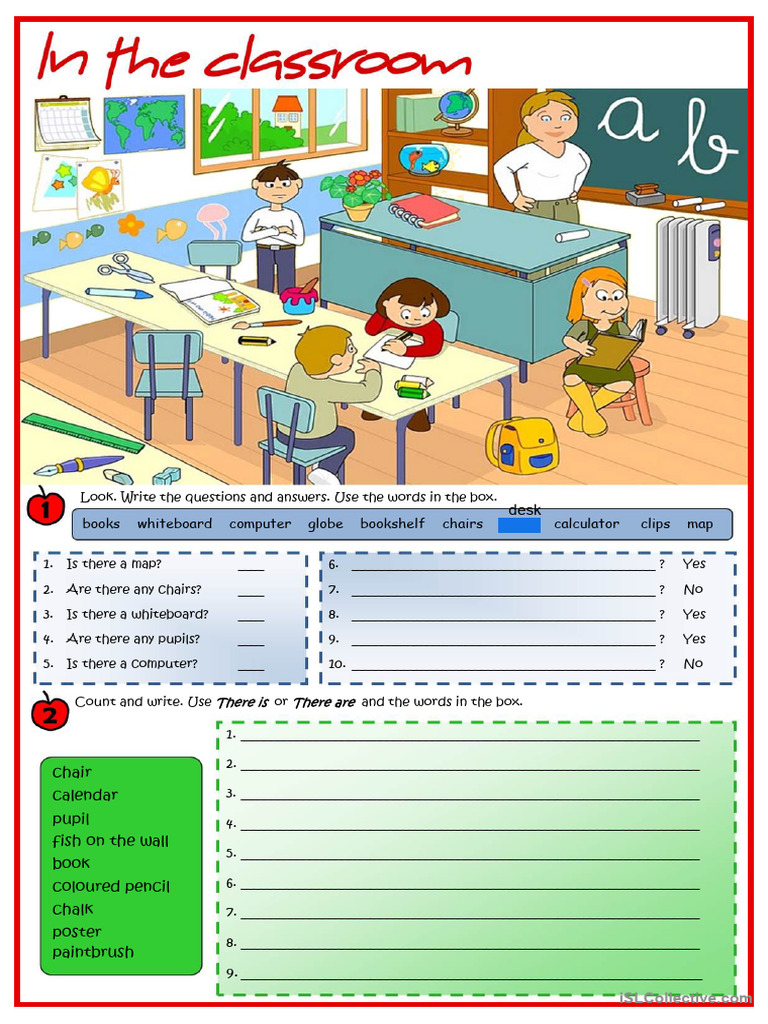 In The Classroom - There Is - There Are | PDF