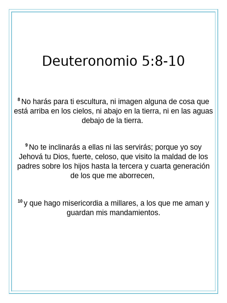 Deuteronomio 5 | PDF