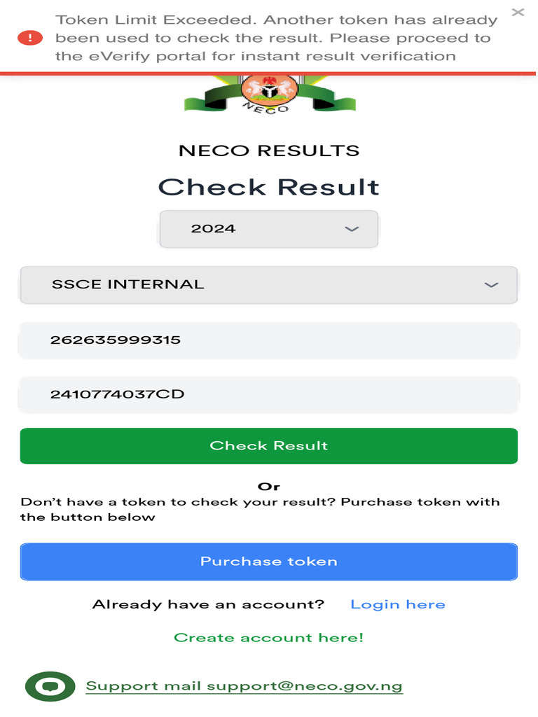 NECO Results Portal | PDF