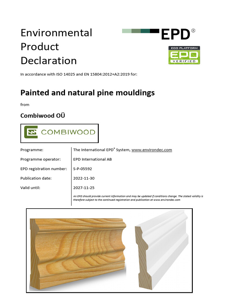 EPD Example 1 | PDF | Life Cycle Assessment