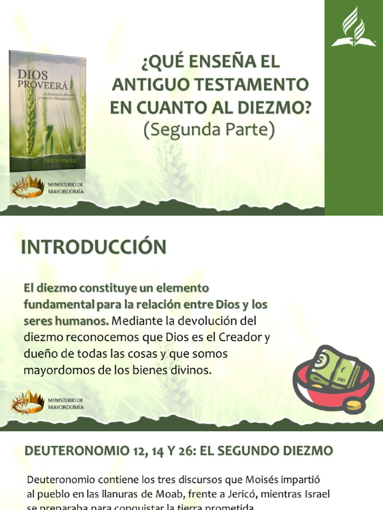 2. Qué Enseña El at Sobre El Diezmo - Segunda Parte | PDF