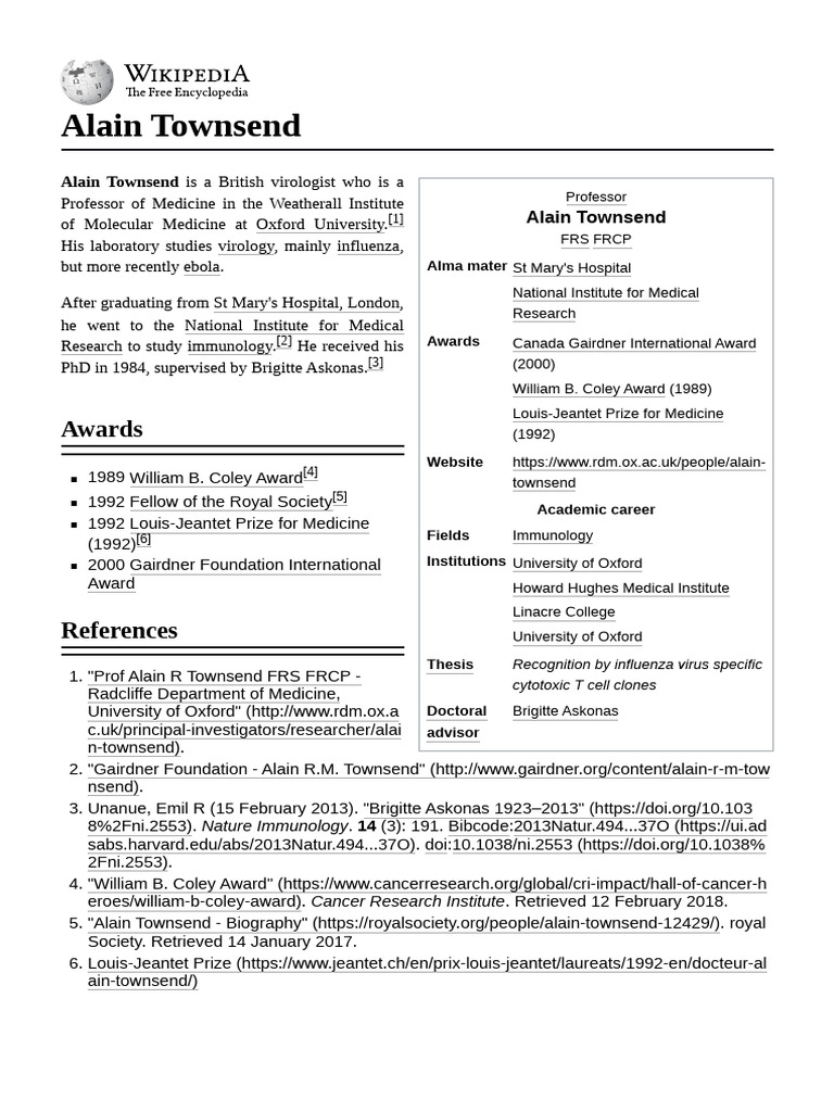 Alain_Townsend | PDF | Medical Specialties | Medicine