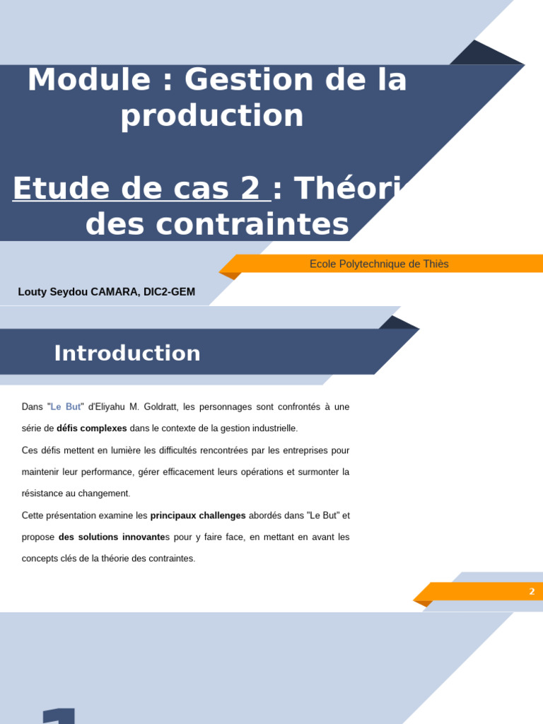 Etude de Cas2 Examen GP LSC | PDF | Business | Planification