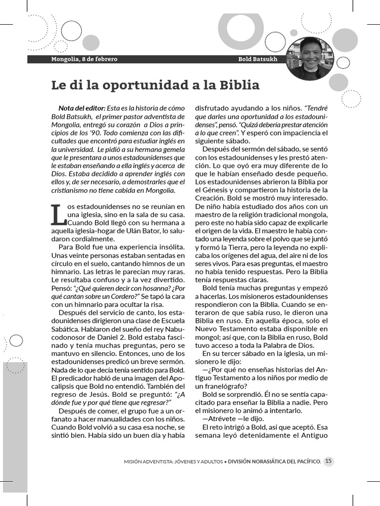 La conversión de Bold Batsukh en Mongolia | PDF | Genghis Khan | Mongolia