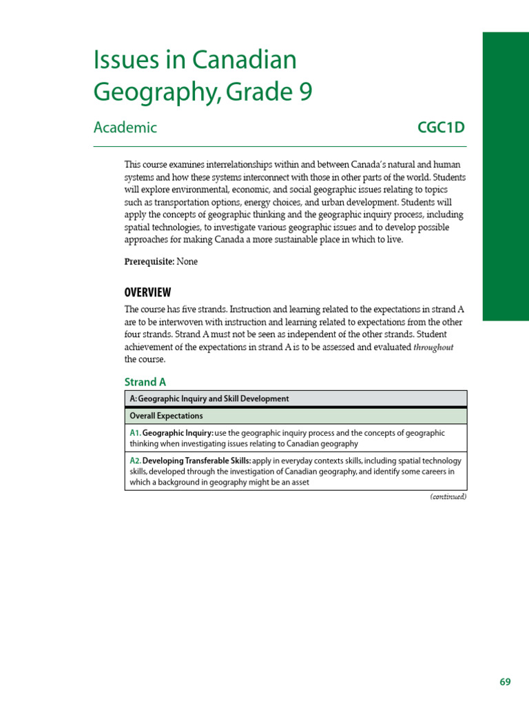 Curriculum - CGC1D | PDF | Geography | Drainage Basin