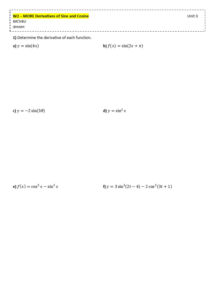 3.2 - Deriving More Trig | PDF 3.2 - Deriving More Trig | PDF