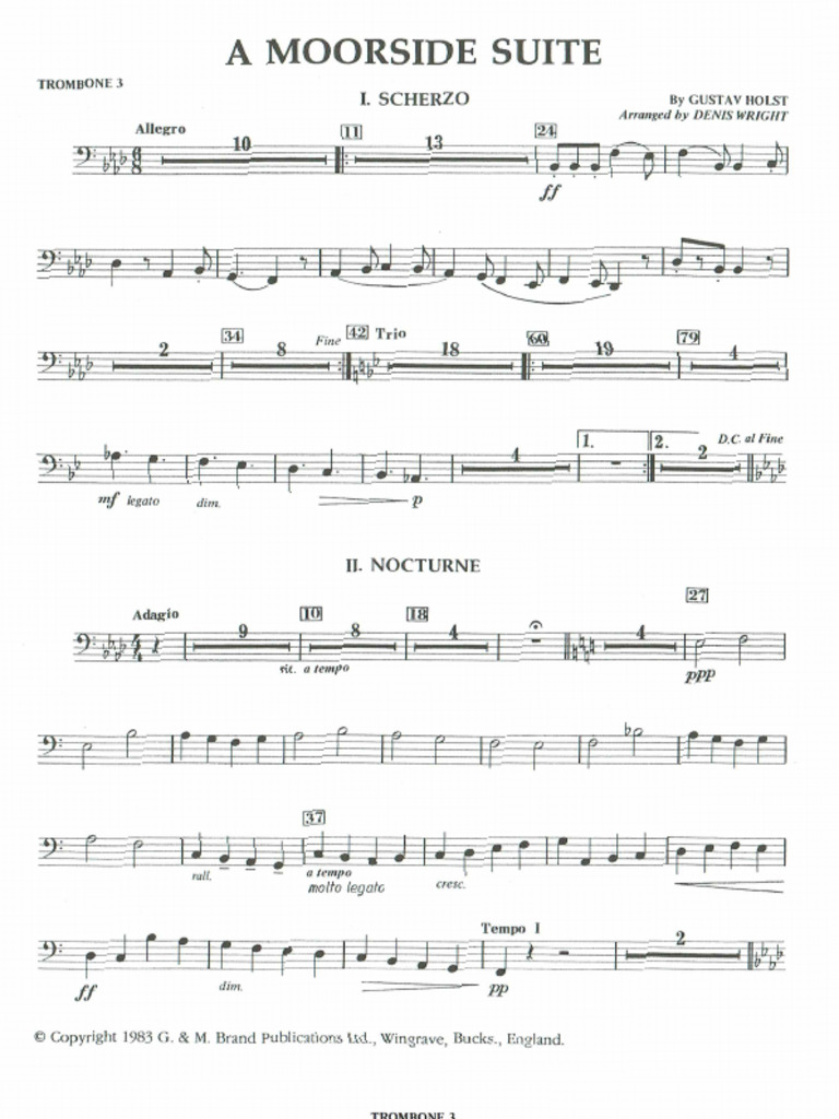 Holst_A Moorside Suite_Brass_Trombone III | PDF