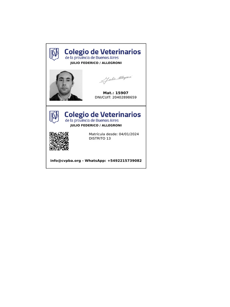 Credencial 15907 | PDF