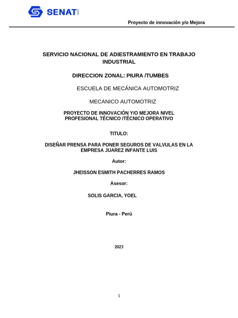 Proyecto Final - Jheisson Esmith Pacherres | PDF | Aluminio