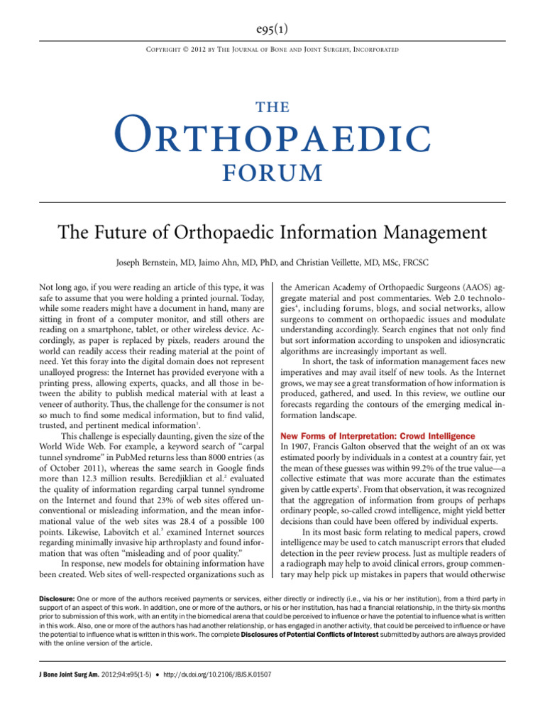 The Future of Orthopaedic Information Management | PDF | Wiki | Wikipedia