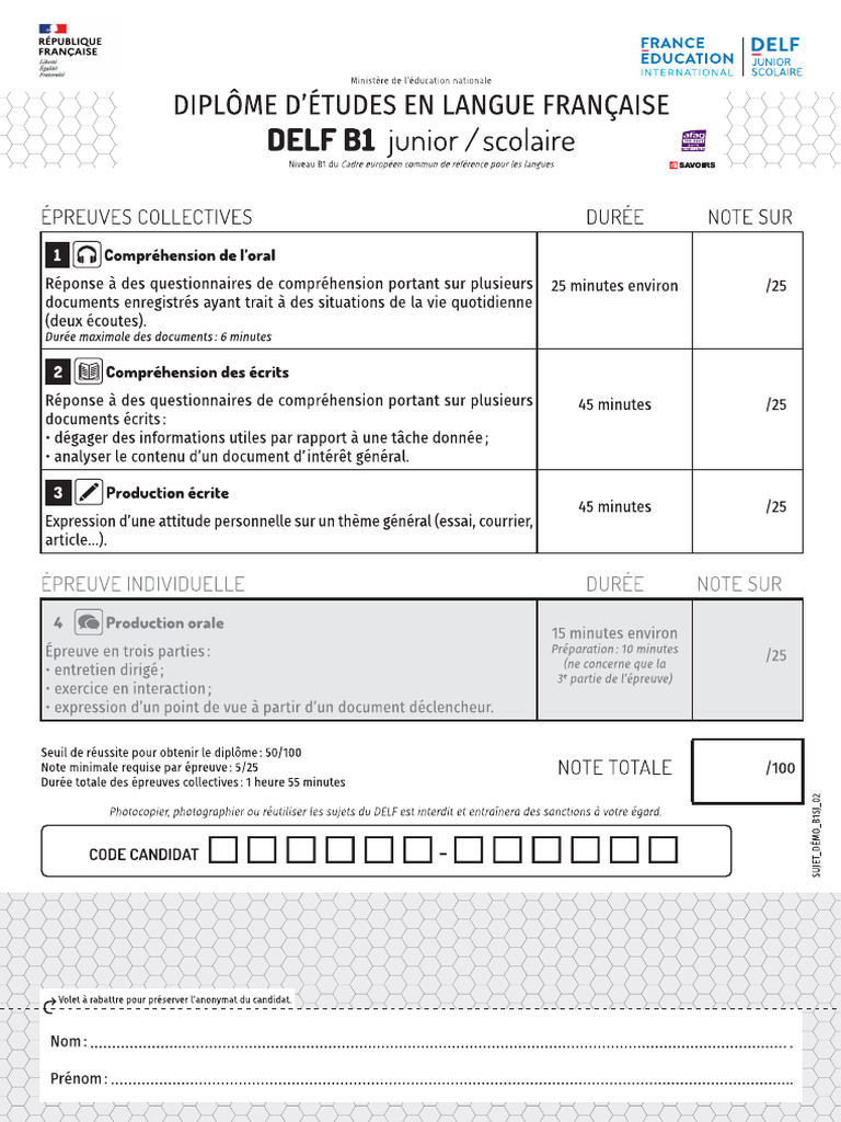 Delf B1 - Compréhension Orale | PDF
