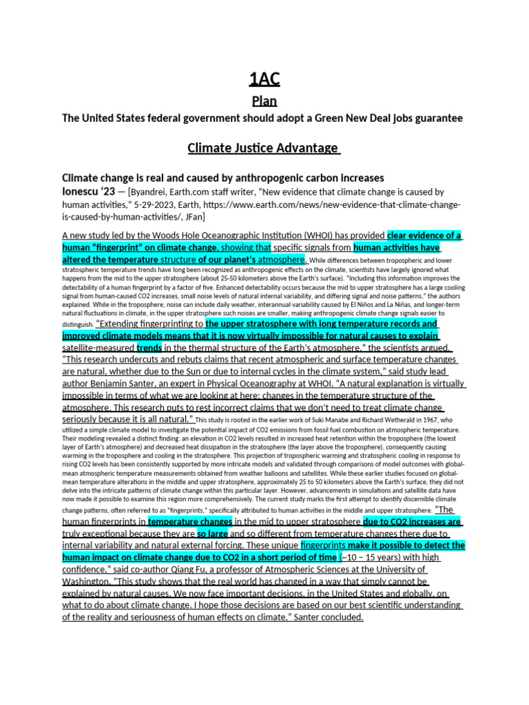 Cougar Classic Crypto Bro 1AC | PDF | Climate Change | Nature