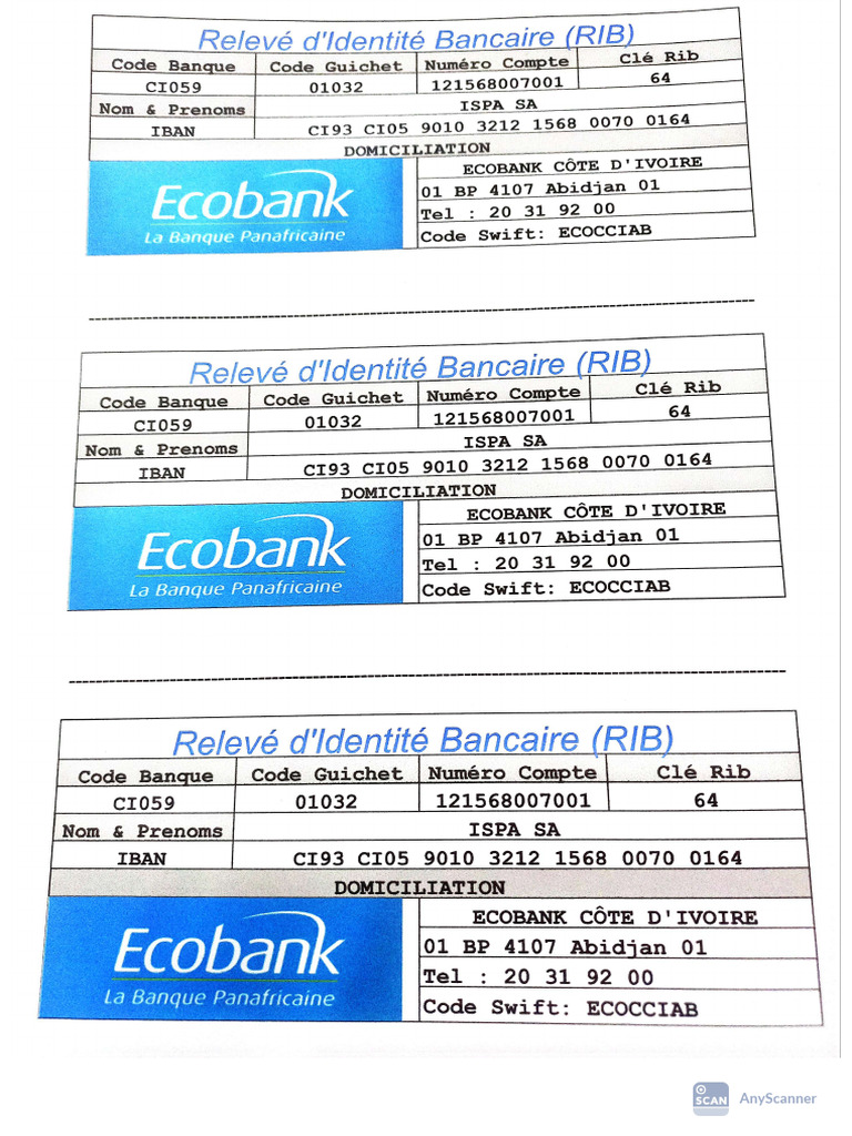 RIB ISPA ECOBANK | PDF