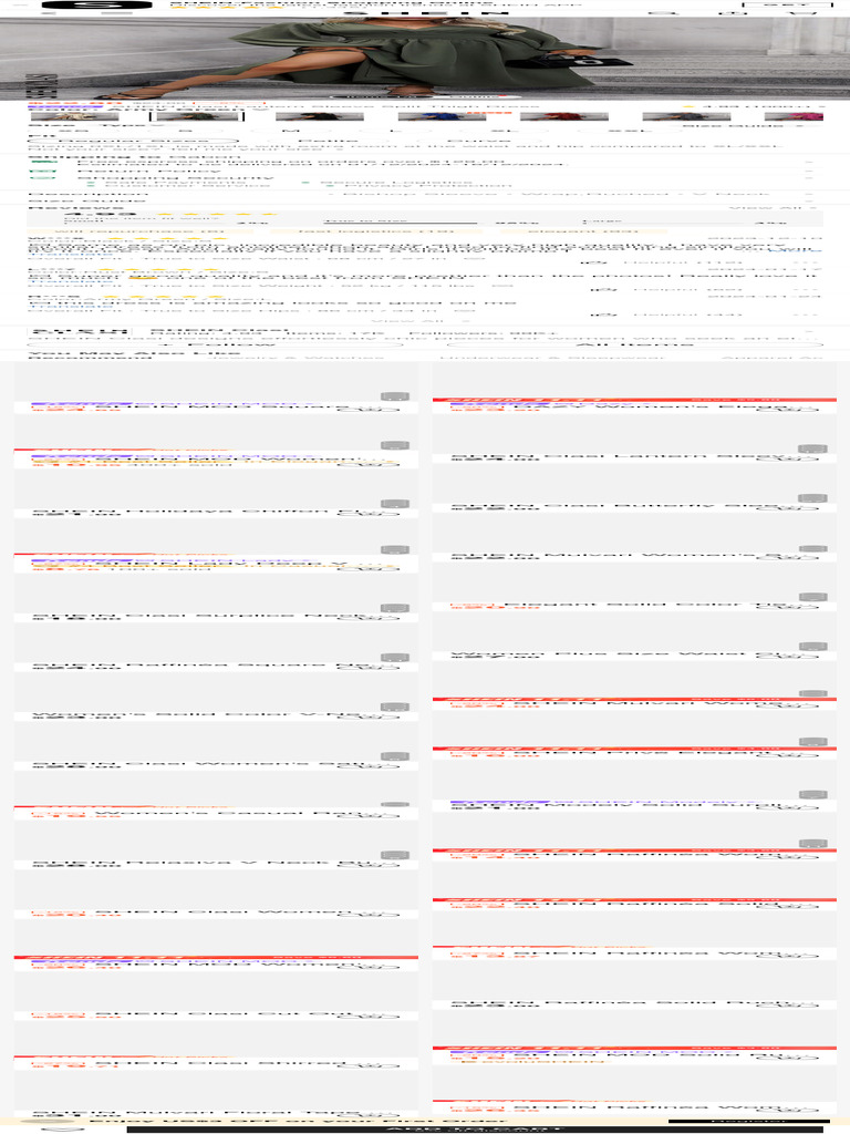 SHEIN Clasi Lantern Sleeve Split Thigh Dress SHEIN | PDF | Dress | Softlines (Retail)