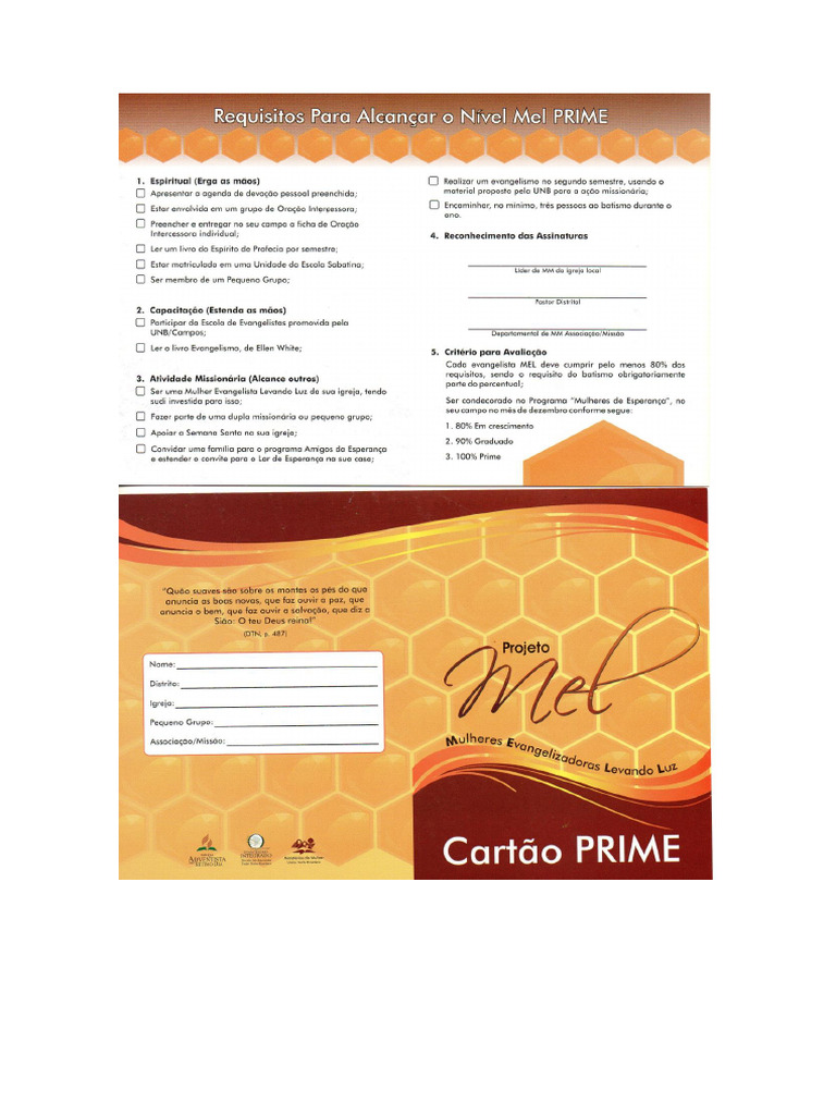Cartão Mel Prime | PDF