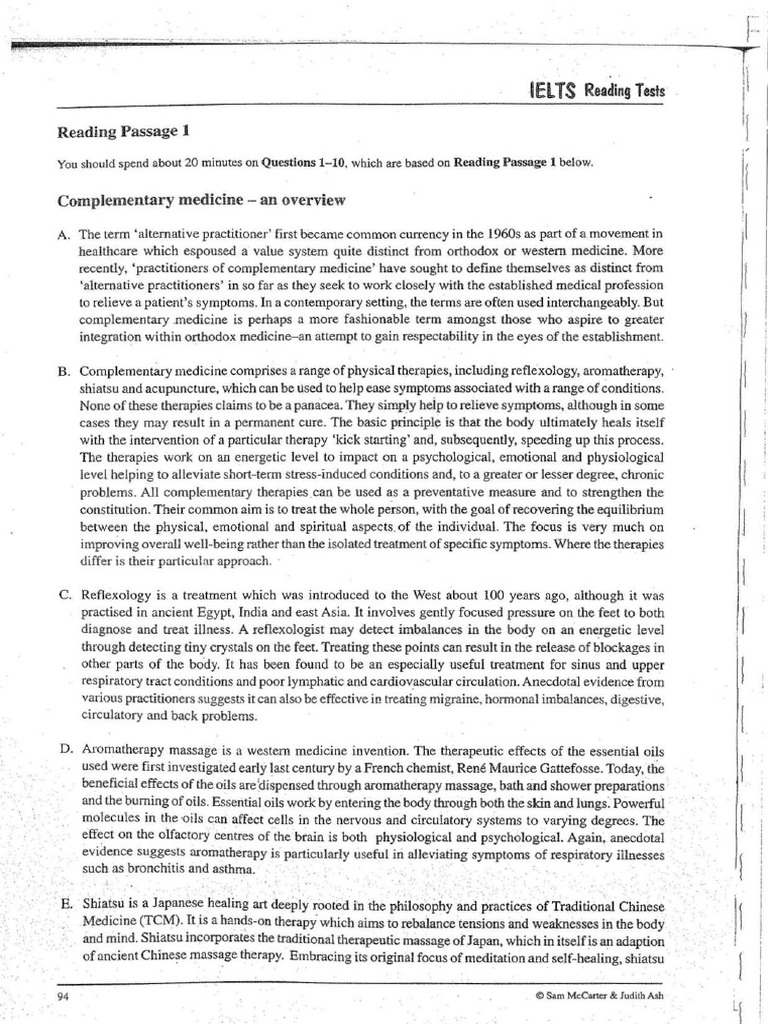 IELTS Reading Tests 95 102 | PDF | Alternative Medicine | Sigmund Freud