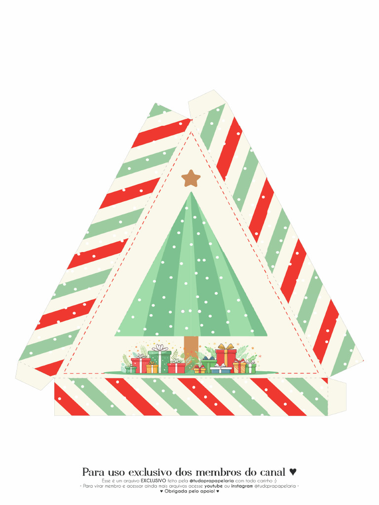 Caixa AÌ rvore - Natal Membros @tudoprapapelaria | PDF