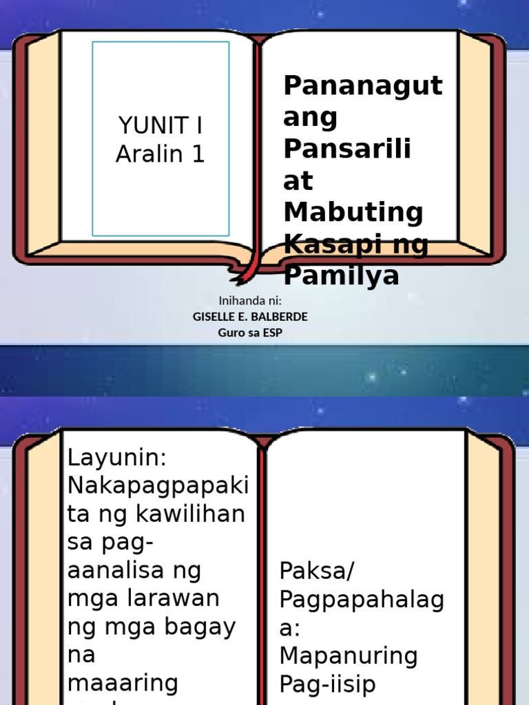 Esp Aralin 1 Yunit | PDF