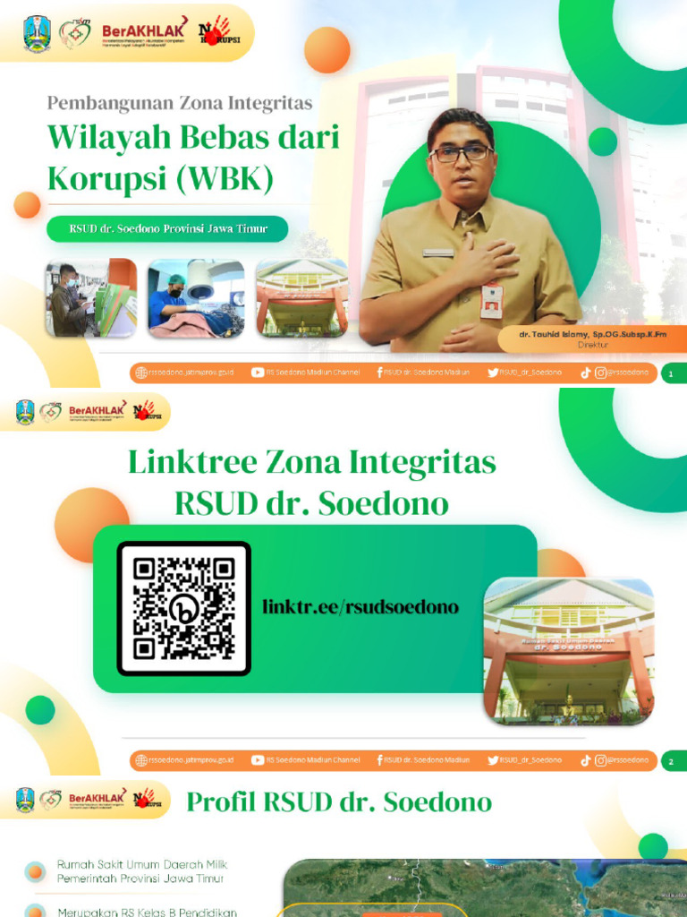 Paparan ZI WBK 2023 RSUD Dr. Soedono Prov Jawa Timur | PDF