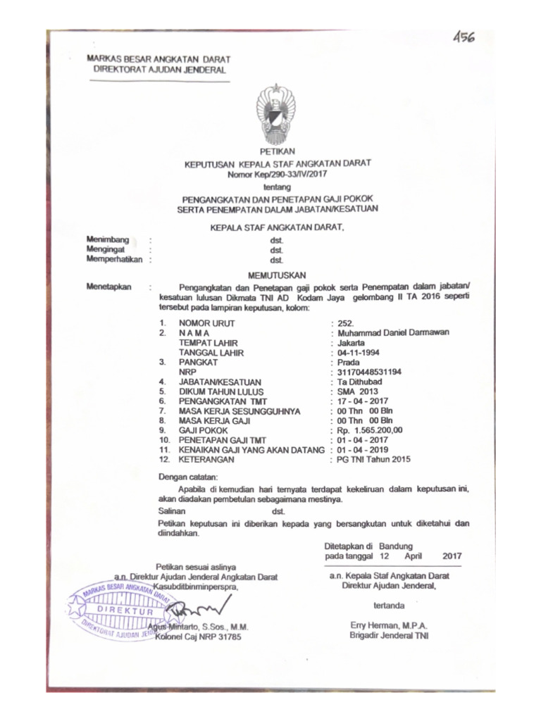 Markas Besar Angkatan Darat | PDF