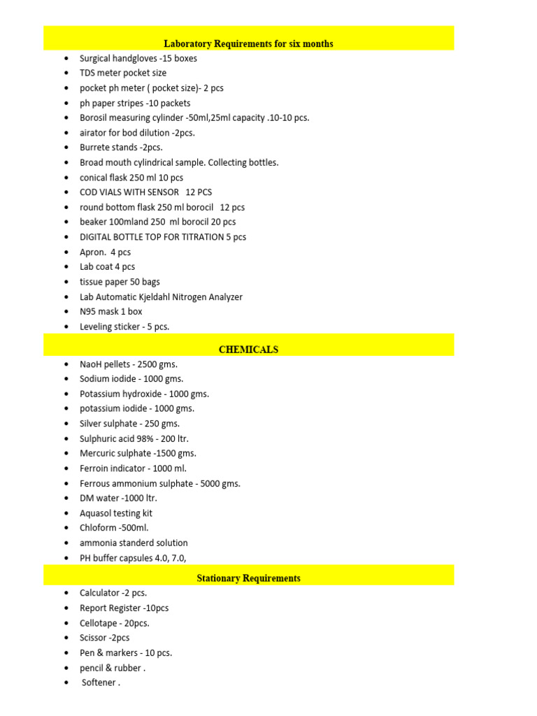 Lab Requirement | PDF