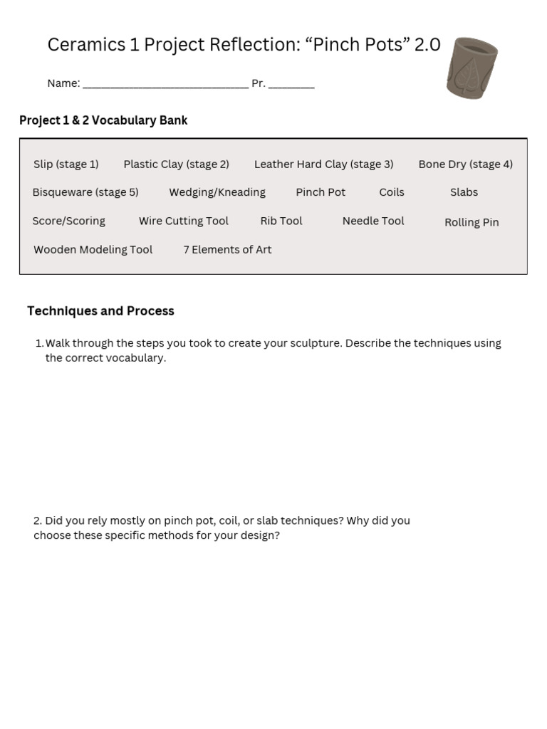 Ceramics 1 Project 2 | PDF