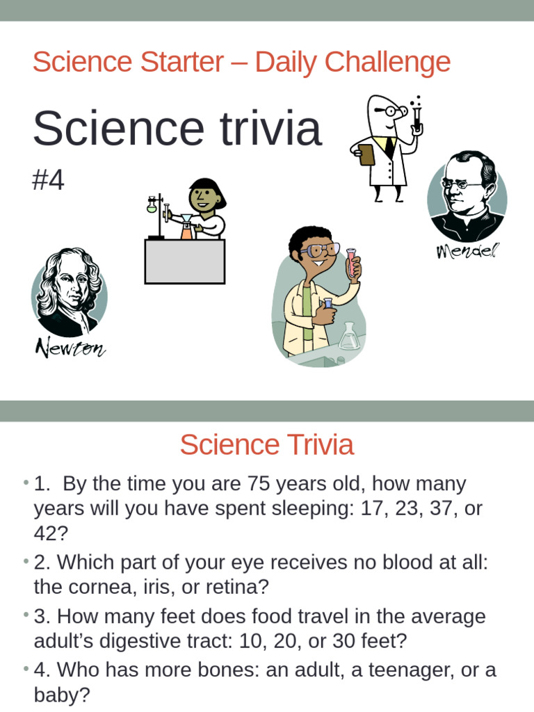 Science Trivia Challenge #4 | PDF
