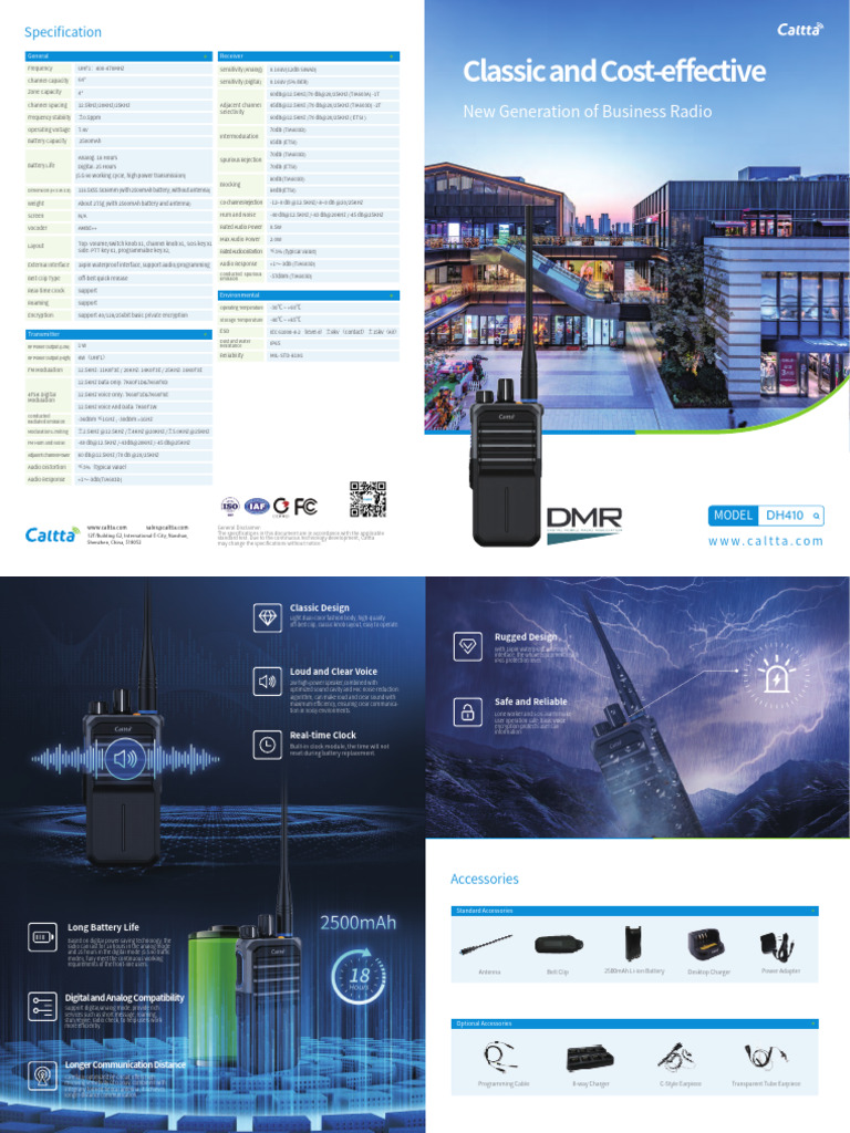 Uploads File Dh410-Brochure-202305 | PDF | Radio | Frequency Modulation
