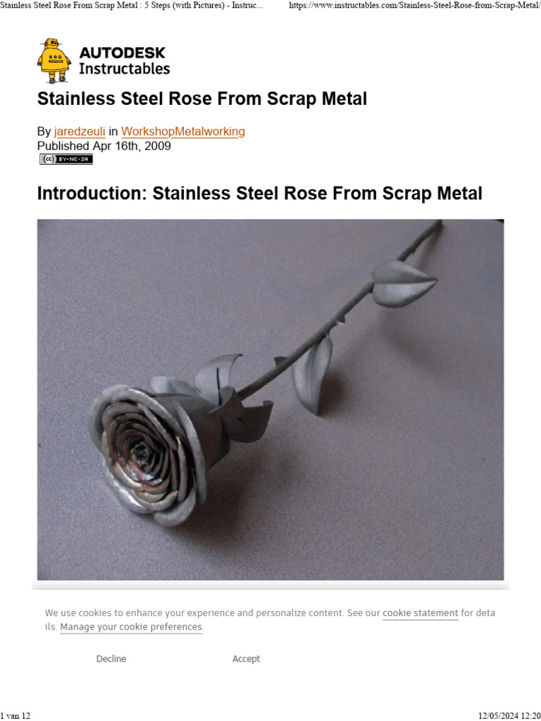 "DIY Stainless Steel Rose Guide" | PDF | Grinding (Abrasive Cutting ...