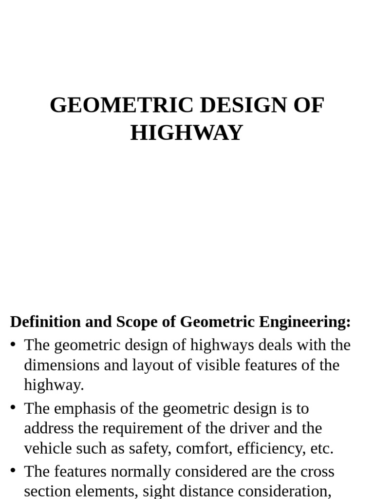 3 - Geometric Design of Highway | PDF | Lane | Road