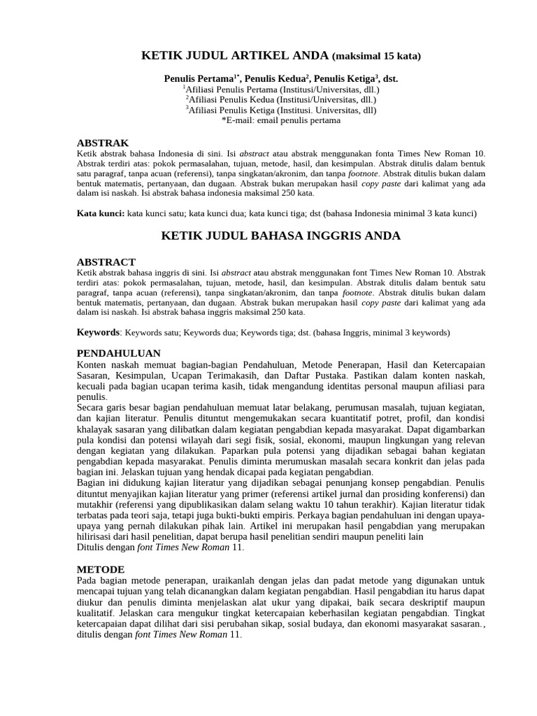 Template Jurnal Abdimas Baru | PDF