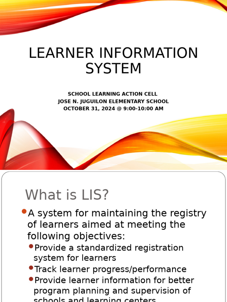 Learner Information System Overview | PDF | Learning