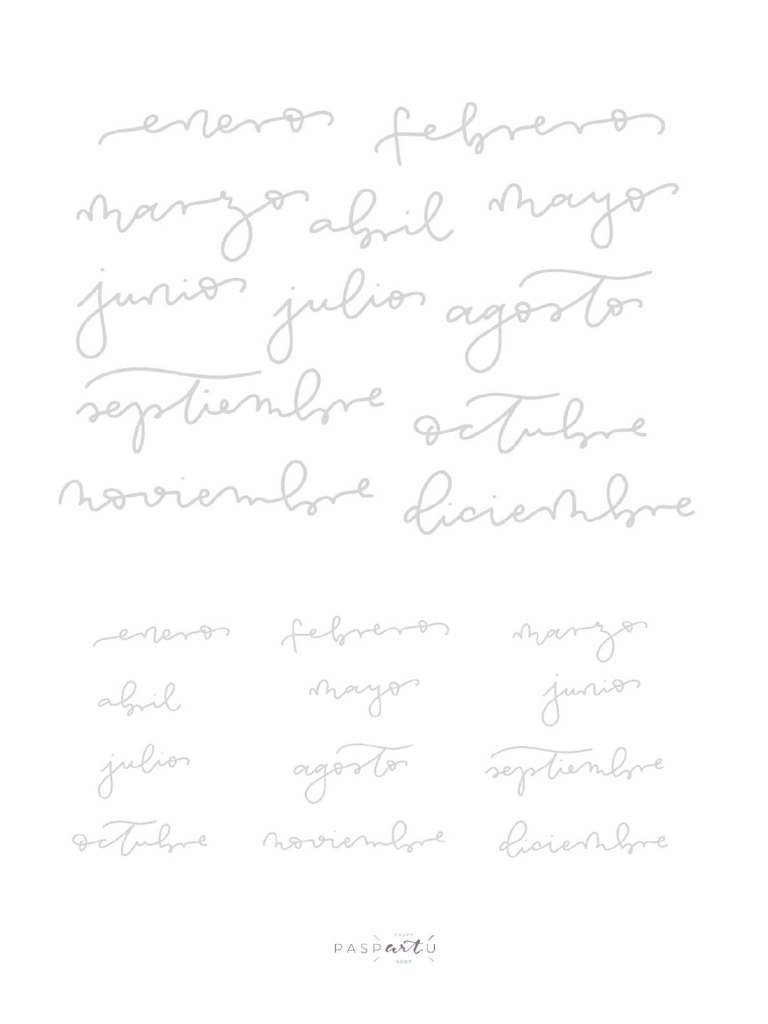 Plantillas Lettering Meses 3.Compressed | PDF