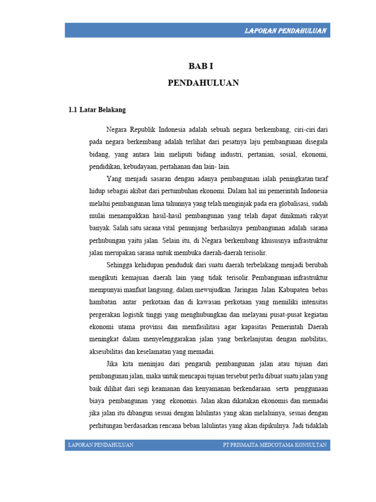 Laporan Pendahuluan 1 | PDF