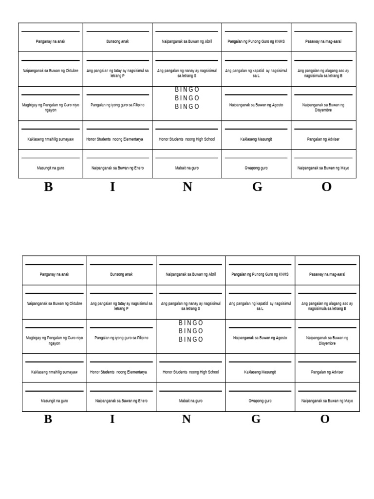 BINGO | PDF