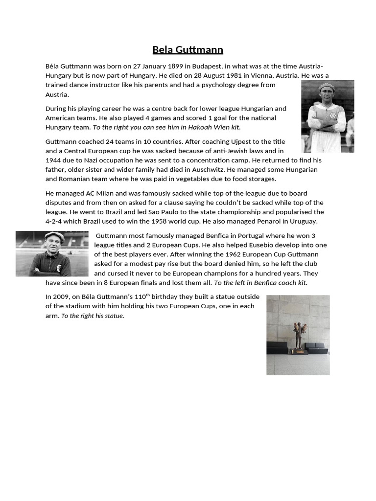 Bela Guttmann | PDF