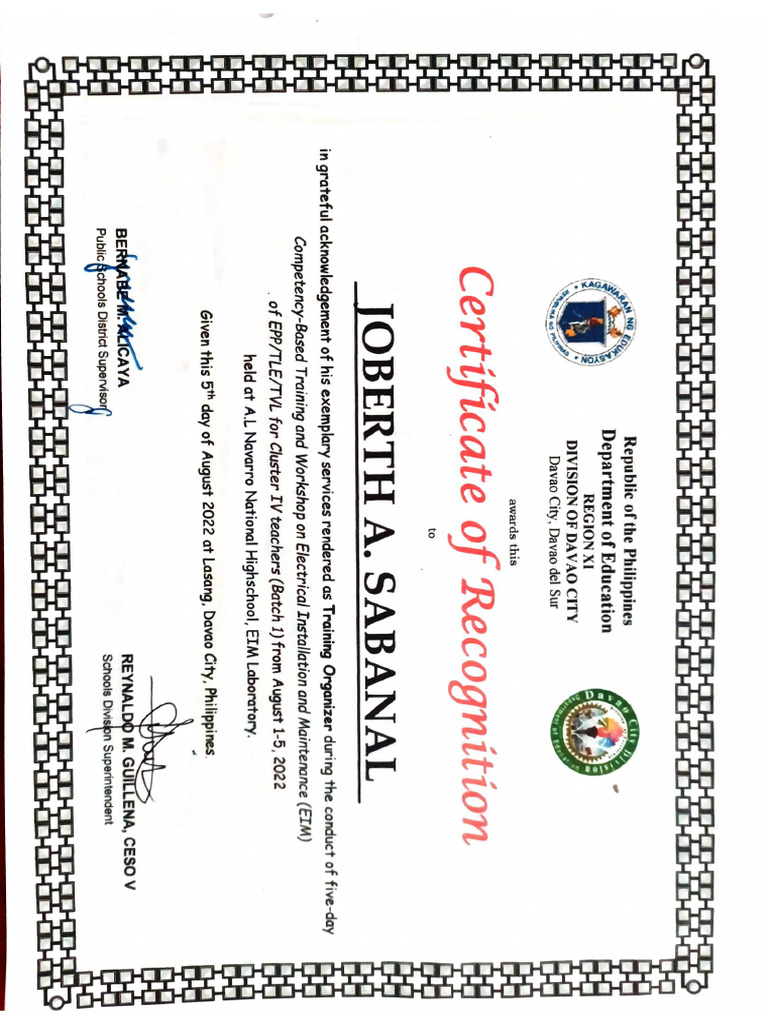 EIM TRAINING_Significant Accomplishment in Fostering Learning for the Past Years (1) | PDF