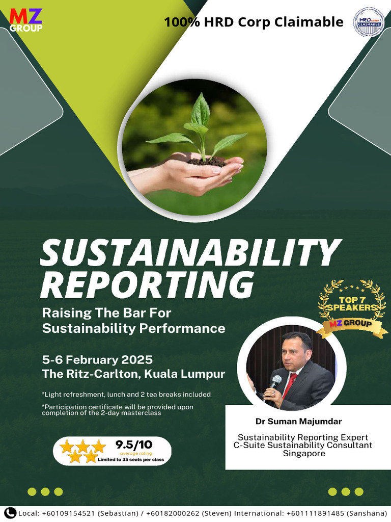 Sustainability Reporting Masterclass 2025 | PDF | Sustainability | Business