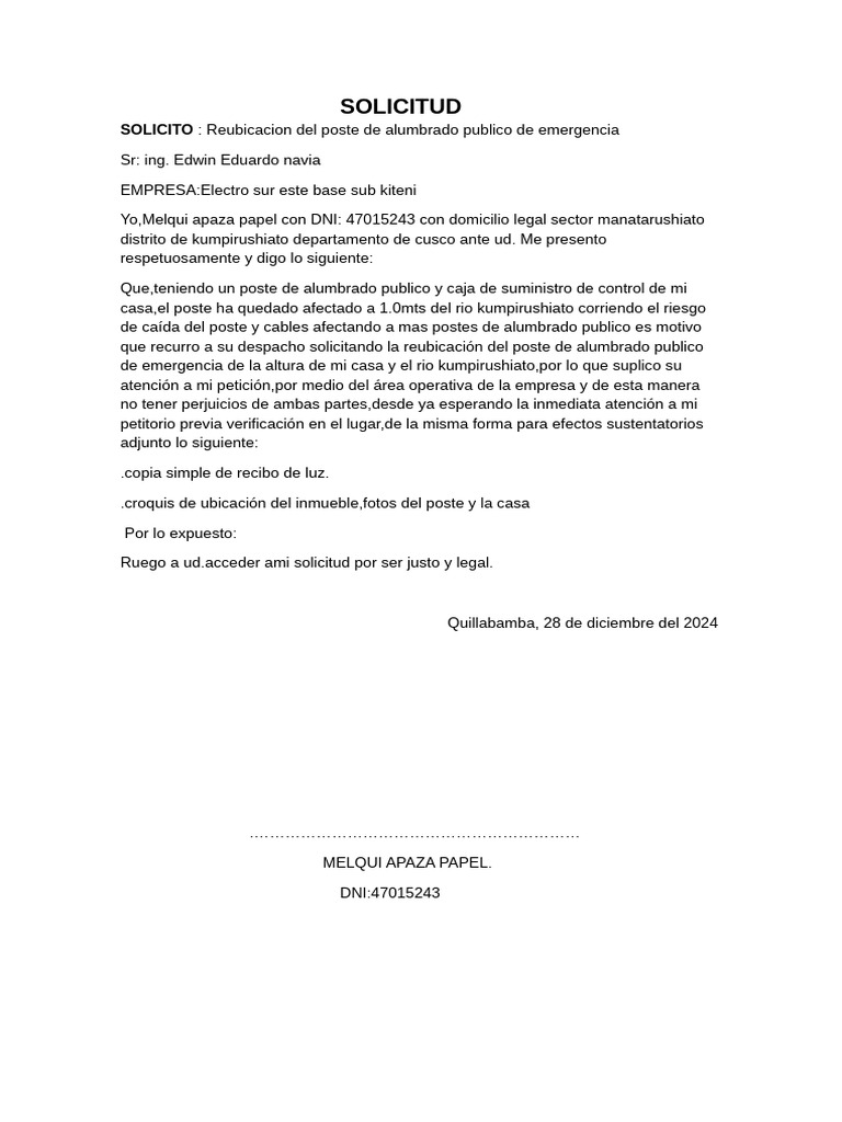 Solicitud Melqui................. | PDF