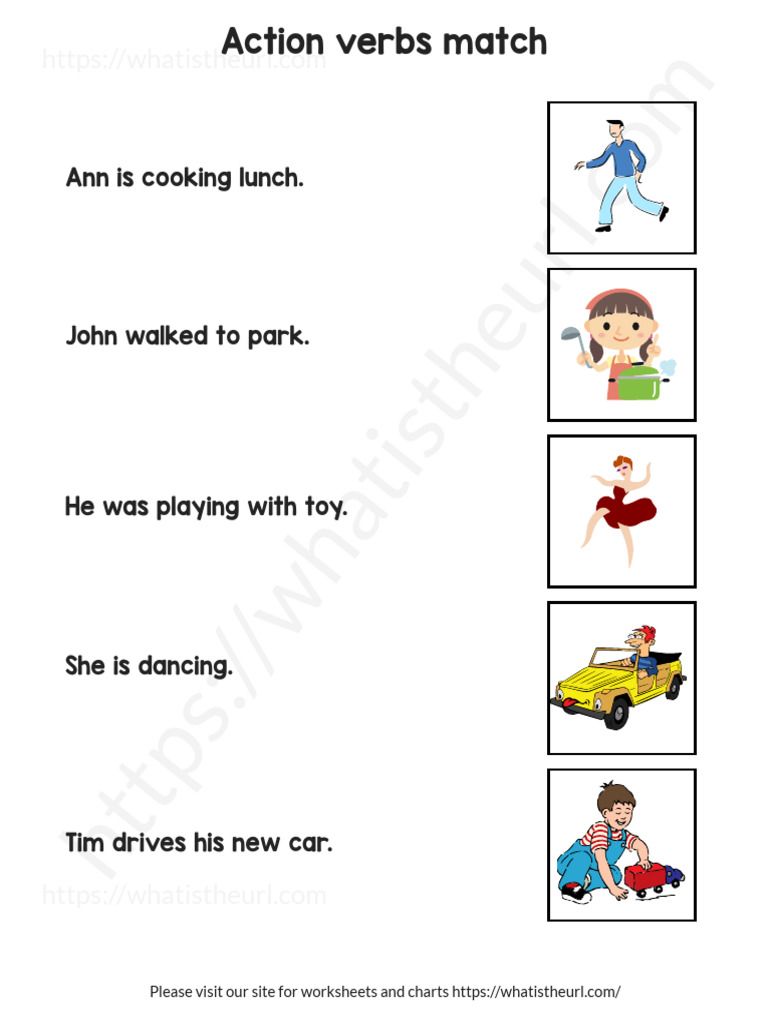 Action Verbs Worksheets and Charts | PDF
