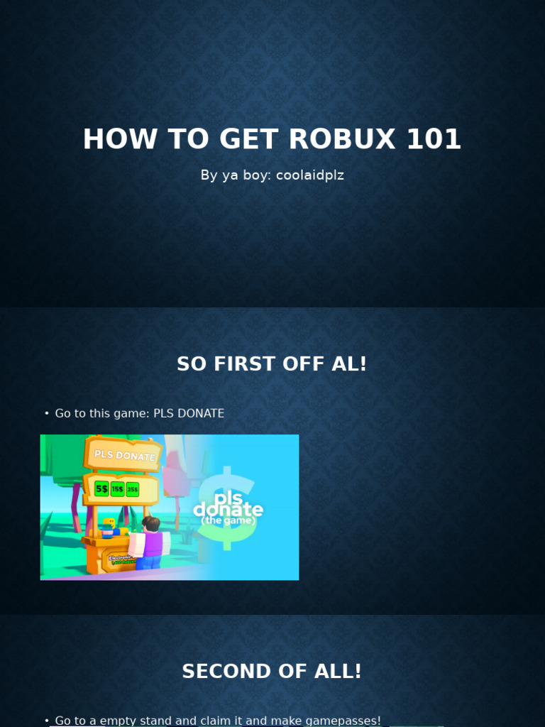 How To Get Robux 101 | PDF